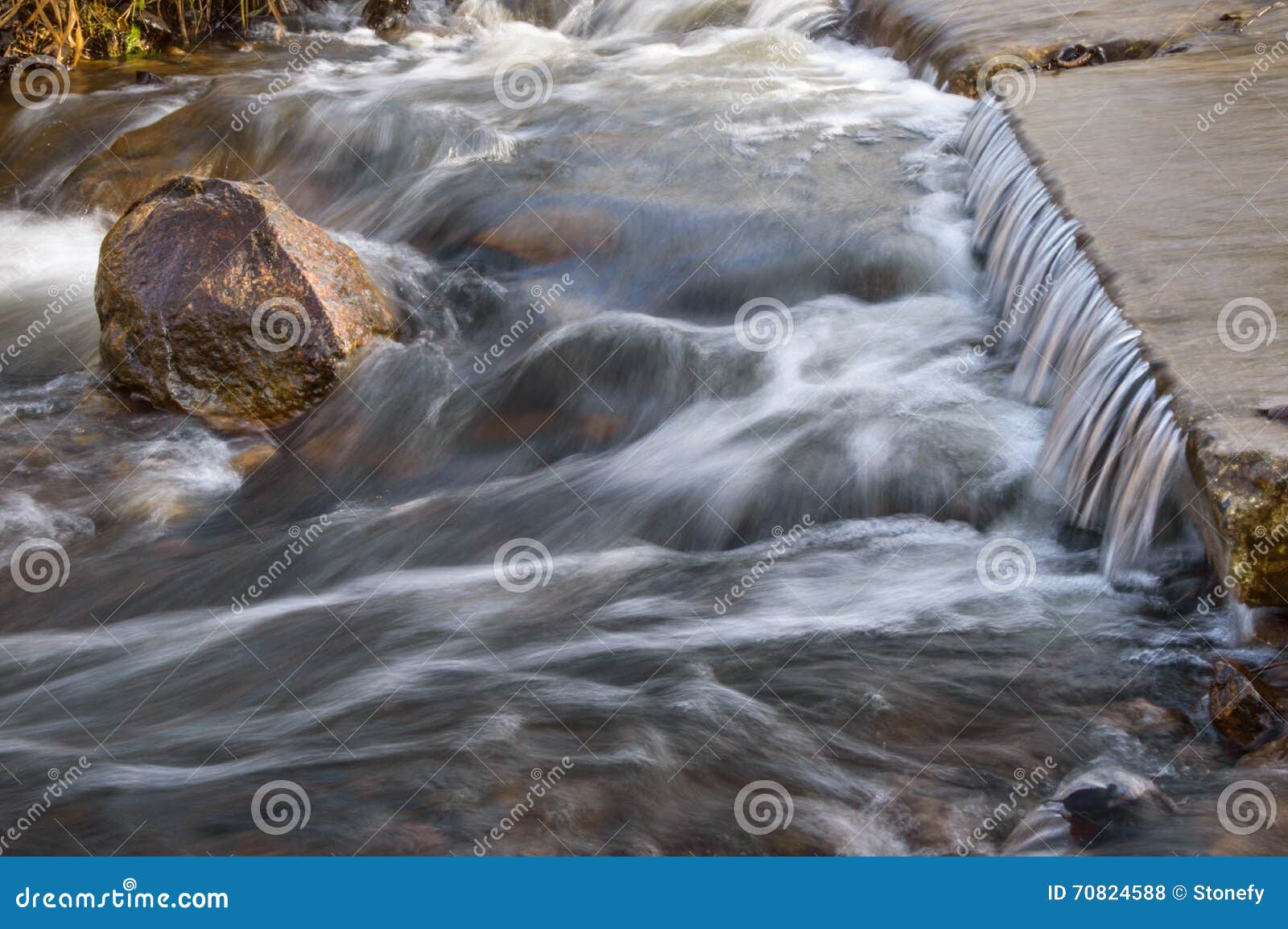 Water flow on step stock photo. Image of silky, freezed - 70824588