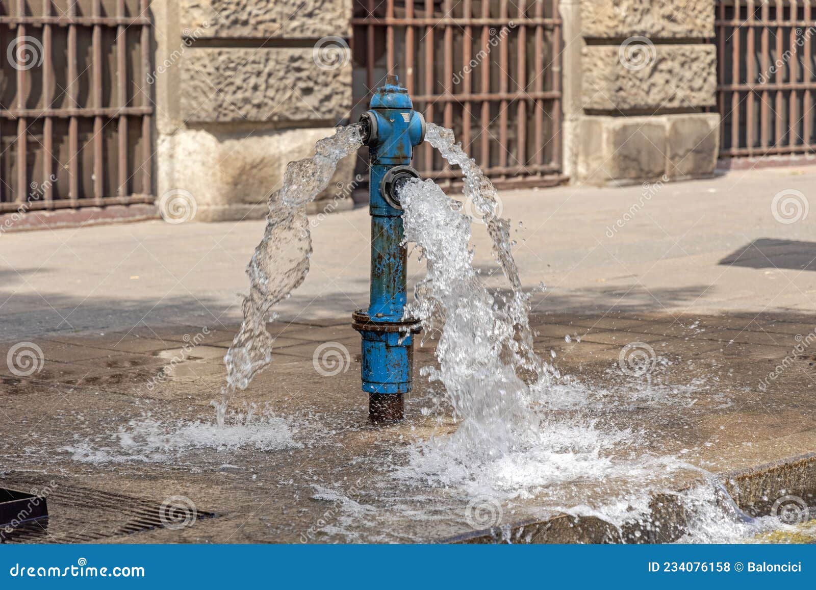 Water Flow Hydrant stock photo. Image of europe, pressure - 234076158