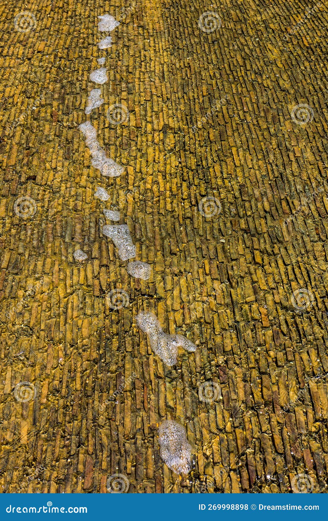 Water Flow on Textured Pavement Stock Photo - Image of drain ...