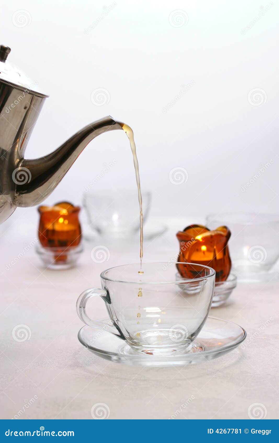 Water flow to cup stock image. Image of brown, fresh, green - 4267781