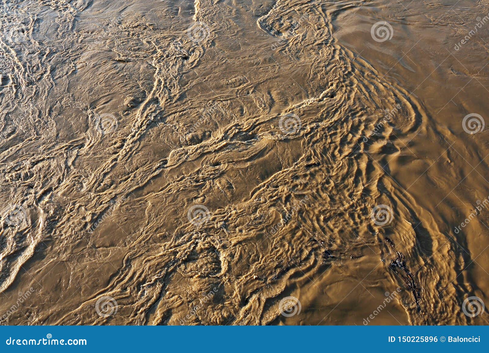 Dirty River Water stock photo. Image of floods, river - 150225896