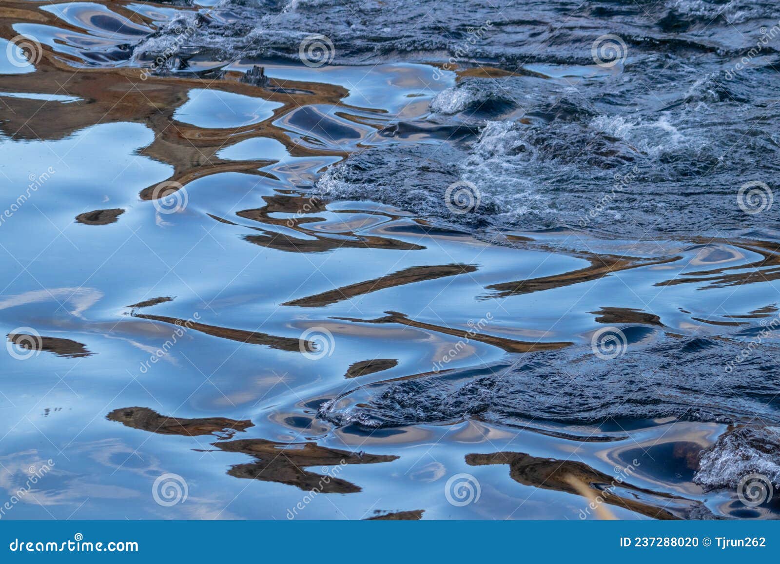 Calm Blue Water Flowing Background Stock Photo - Image of flowing ...