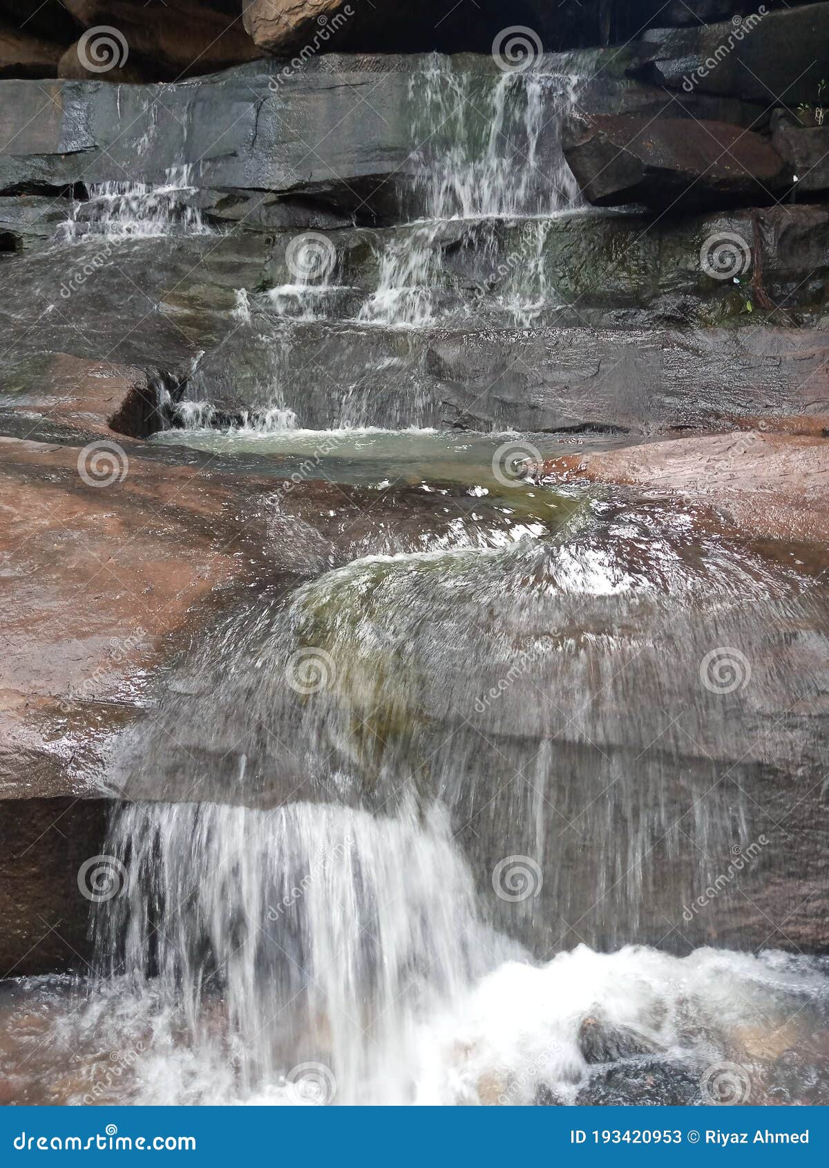 Water Flowing with Big Rocks Stock Image - Image of water, flowing ...