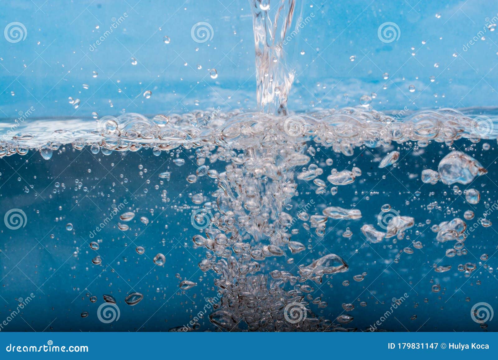 Water Flowing Cause Many Bubbles in Water Under Water Stock Image ...