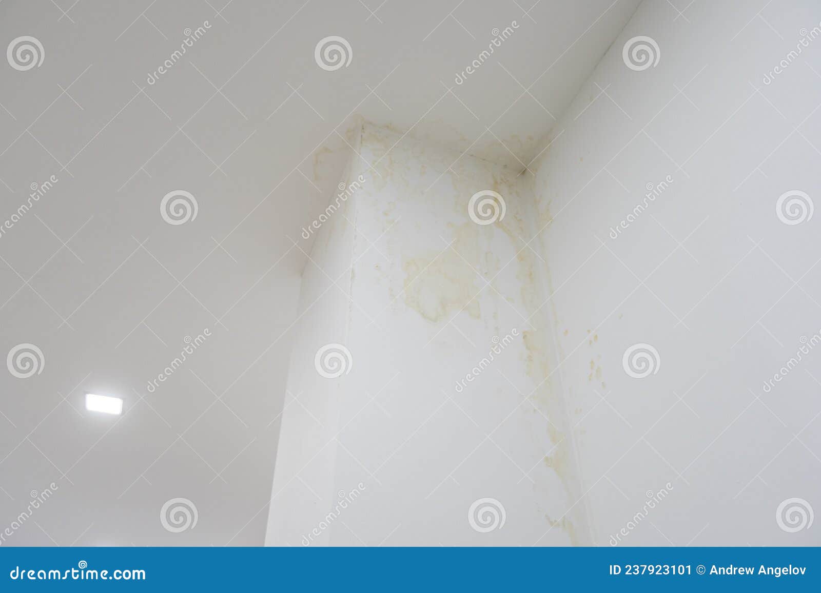 Water Flowing from the Ceiling.Water Marks Flow from the Edge of the ...
