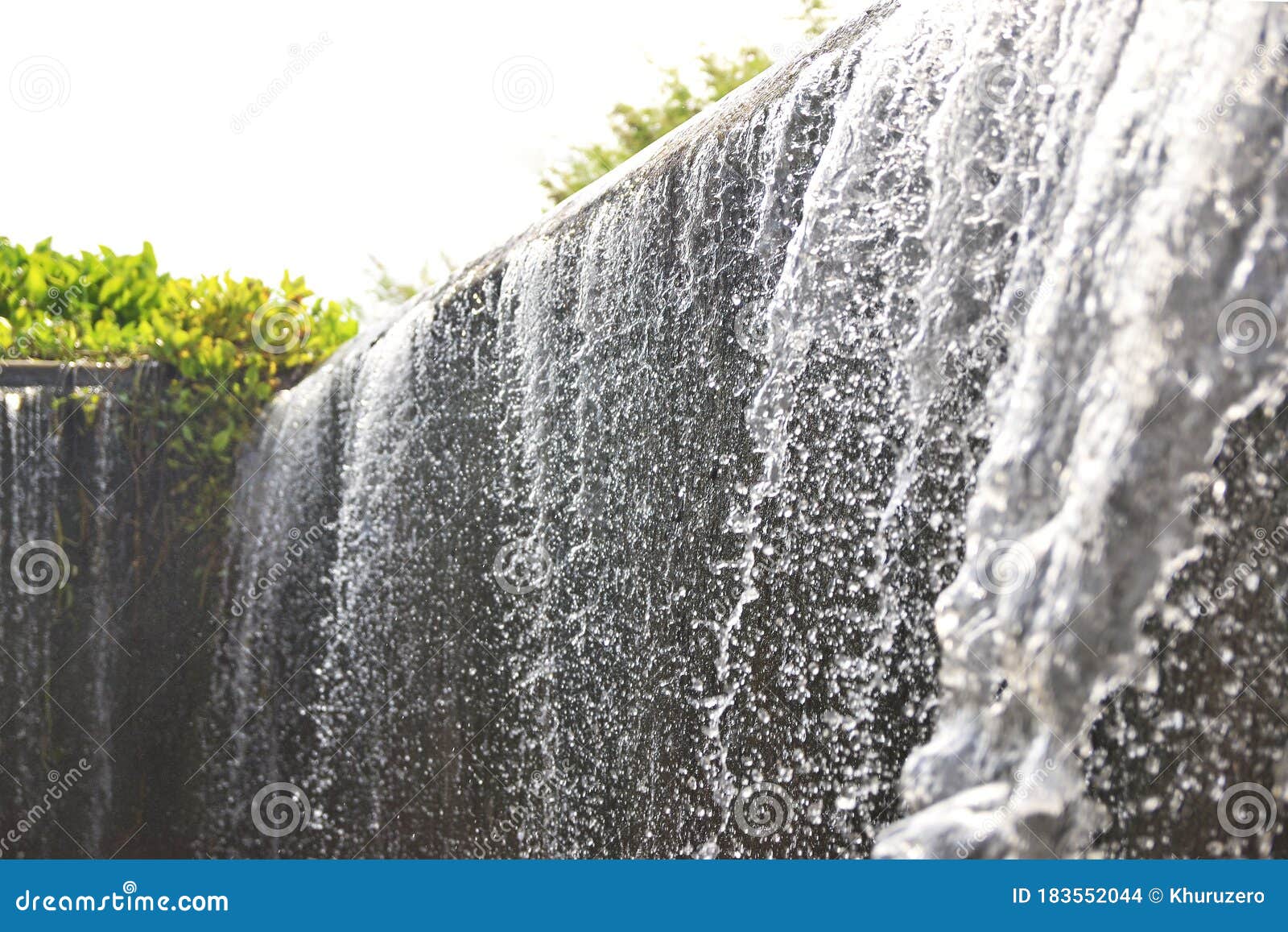 Water flowing from dam stock photo. Image of landscape - 183552044