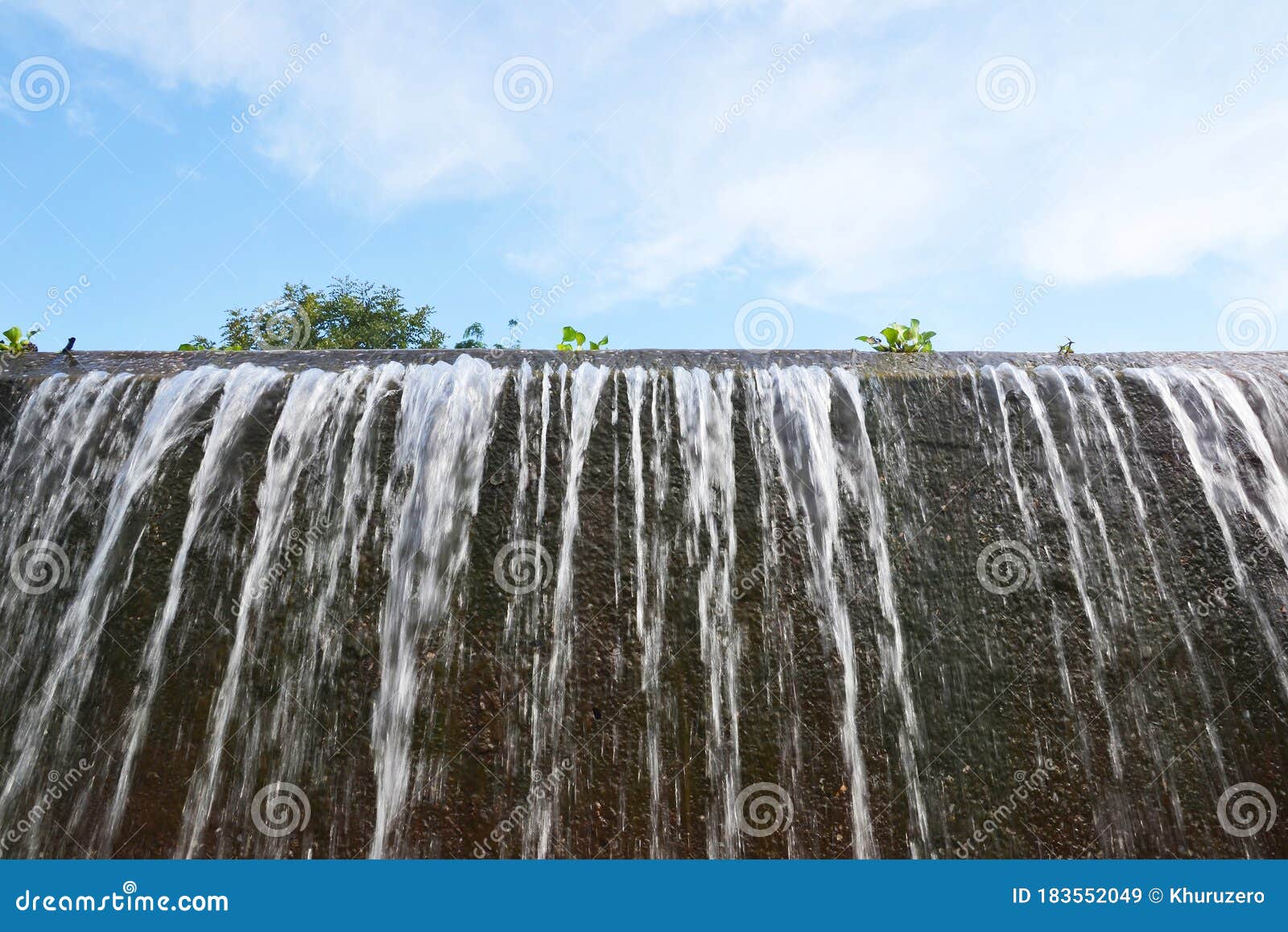 Water flowing from dam stock image. Image of flow, natural - 183552049