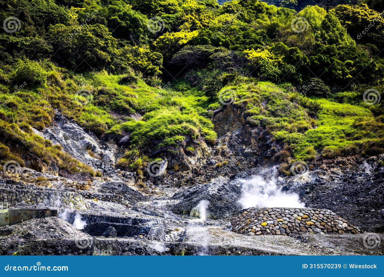 Water Flowing Down a Hillside Solo Stock Image - Image of nature ...