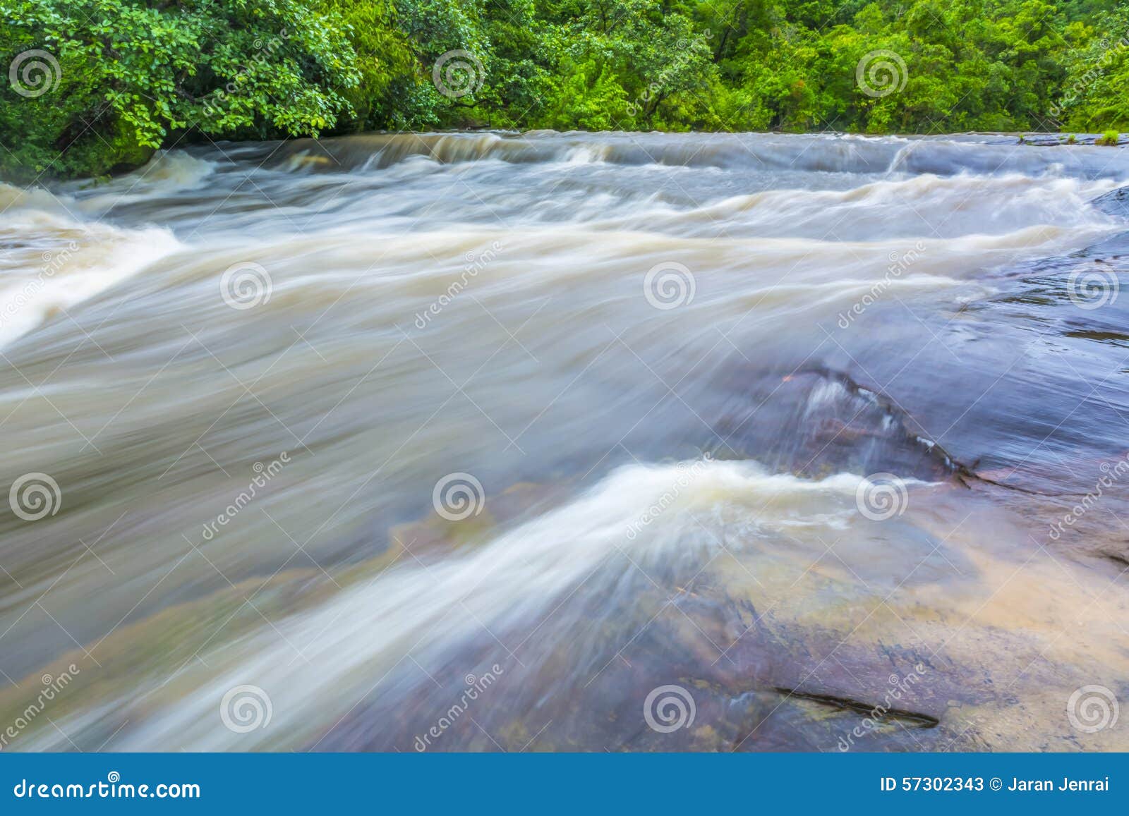 Water Flowing Down the Mountain Stock Image - Image of motion, rock ...