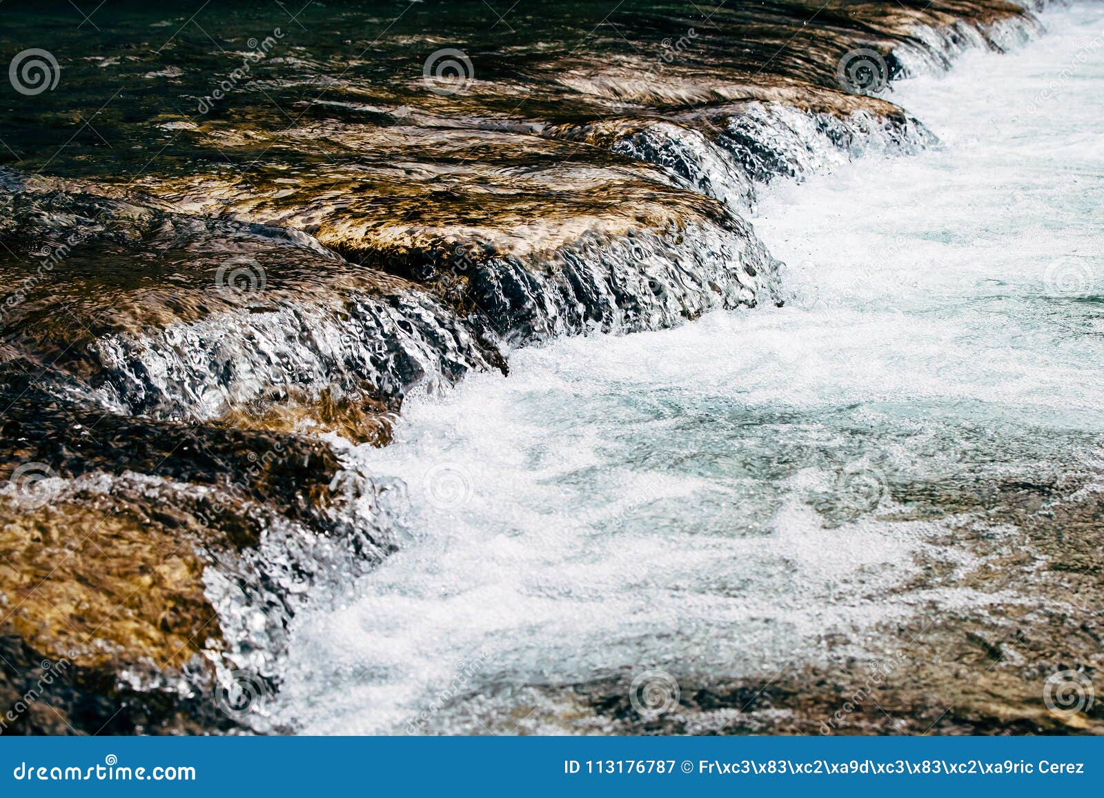 Small Waterfall in a Torrent Stock Image - Image of rapid, rocks: 113176787