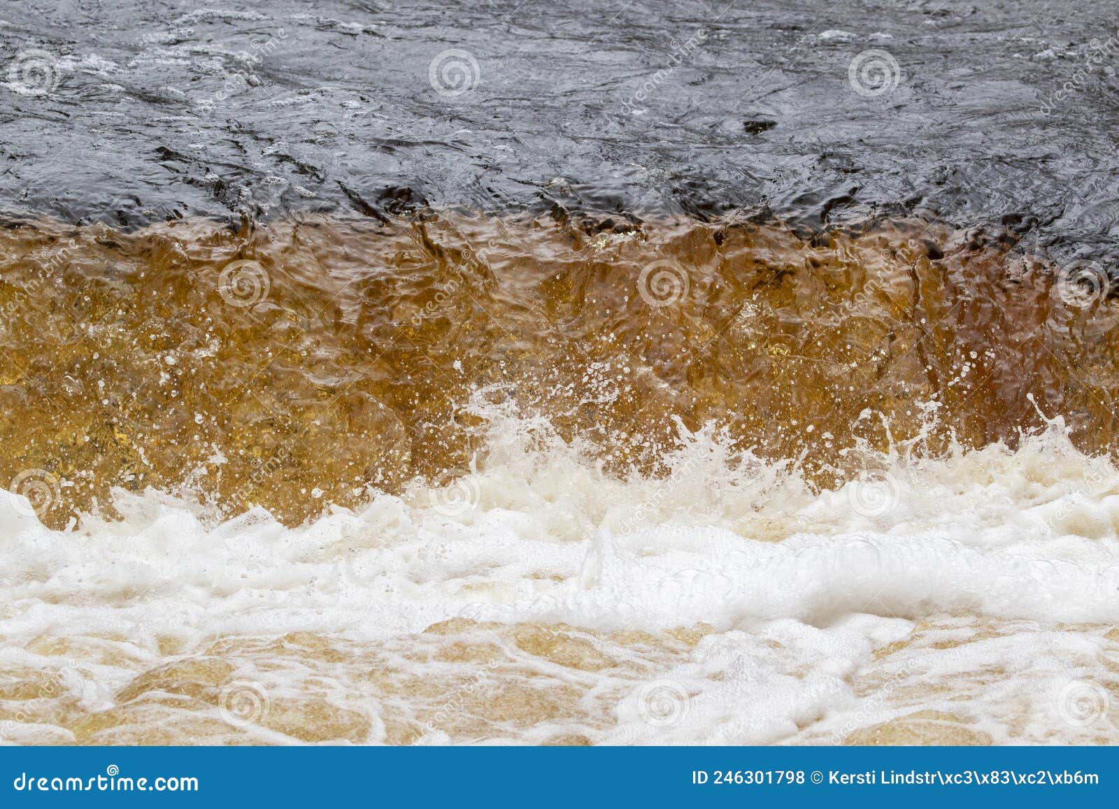 Water Flowing Down the Terrace in the River Stock Photo - Image of ...