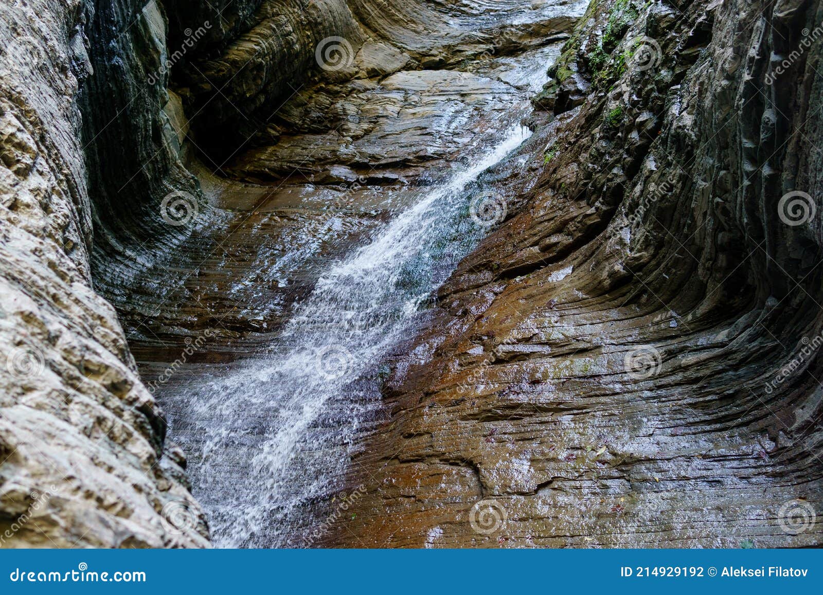 Water Flowing or Falling Down in the Waterfall Stock Photo - Image of ...