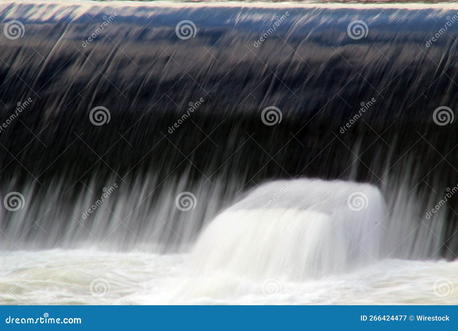 Water Flowing Fast Over a Rock in a River Stock Image - Image of fast ...