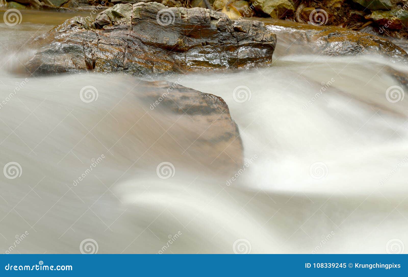 Water Flowing Fast with Stream. Stock Image - Image of nature ...