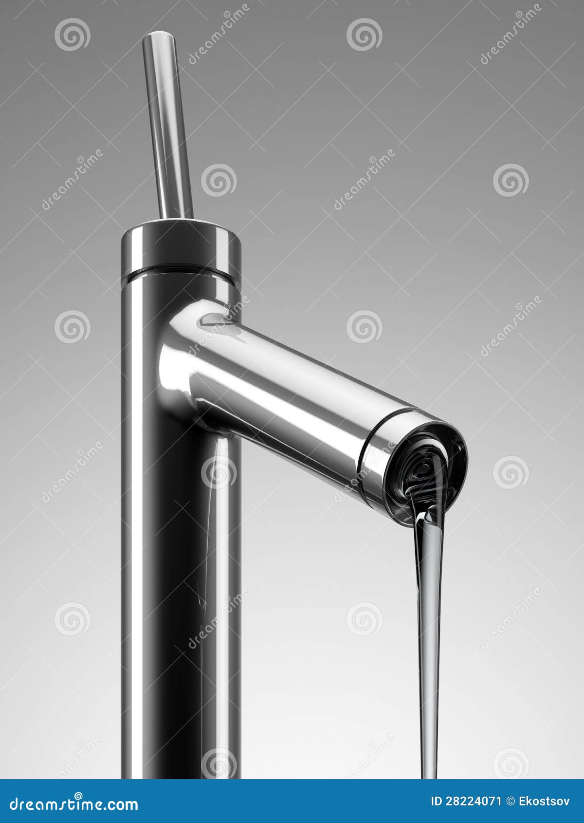 Water Flowing from the Faucet Stock Illustration - Illustration of ...