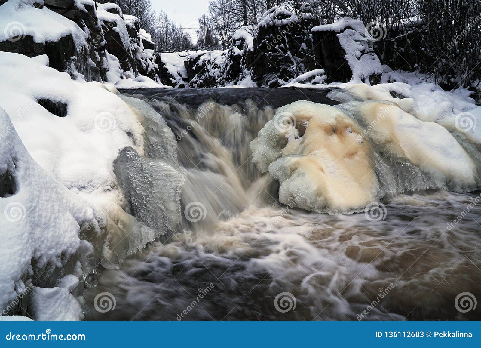 Frosting river stock image. Image of flowing, frosting - 136112603