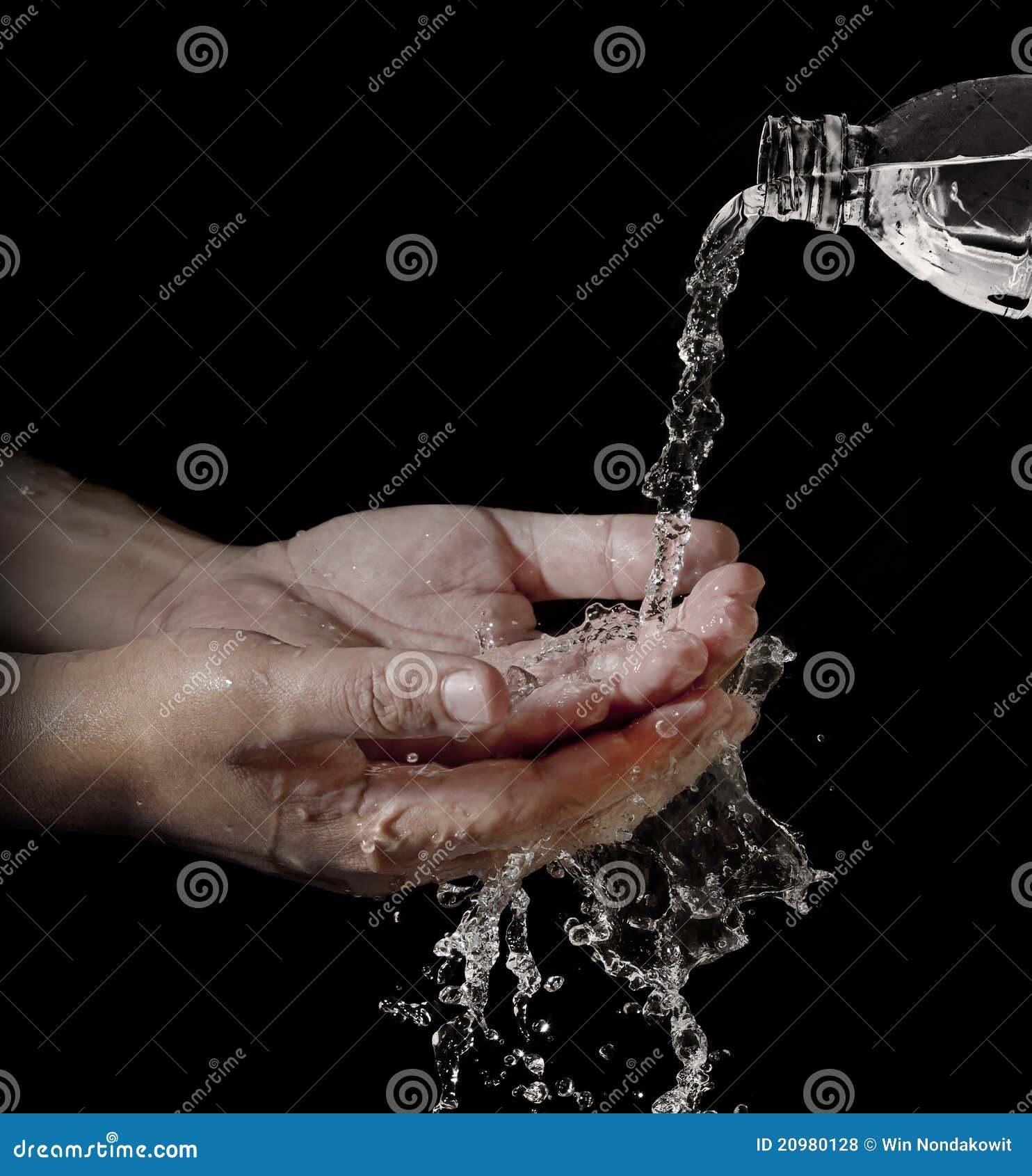 Water flowing into hand stock photo. Image of healthy - 20980128