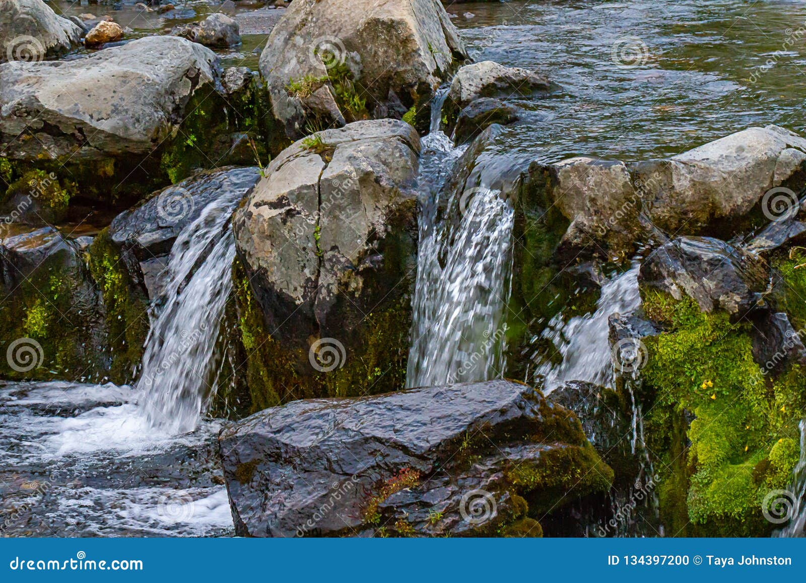 Water Flowing through Rocks in a Mountain Stream Stock Photo - Image of ...