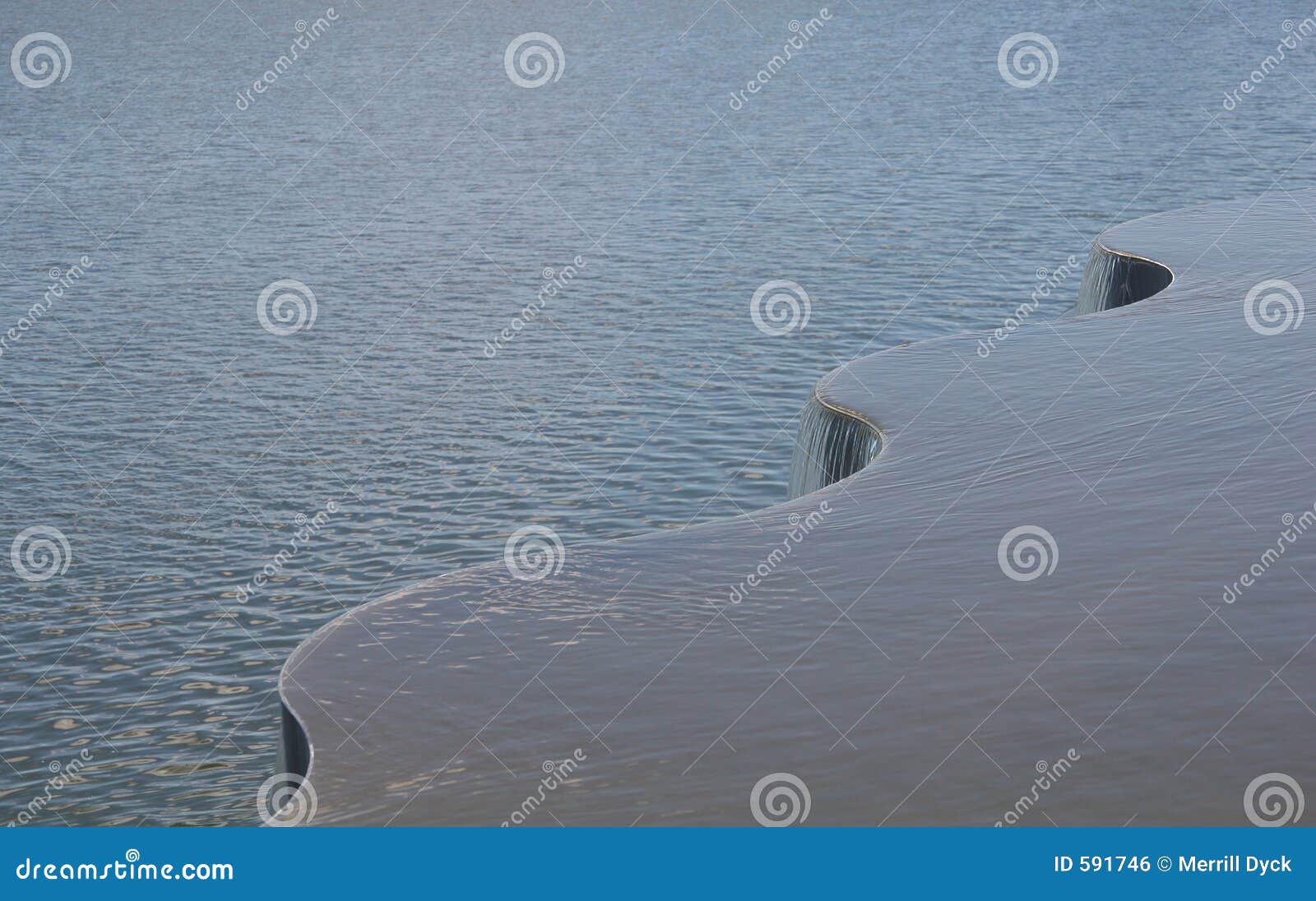 Water flowing over a curve stock photo. Image of flow, pond - 591746