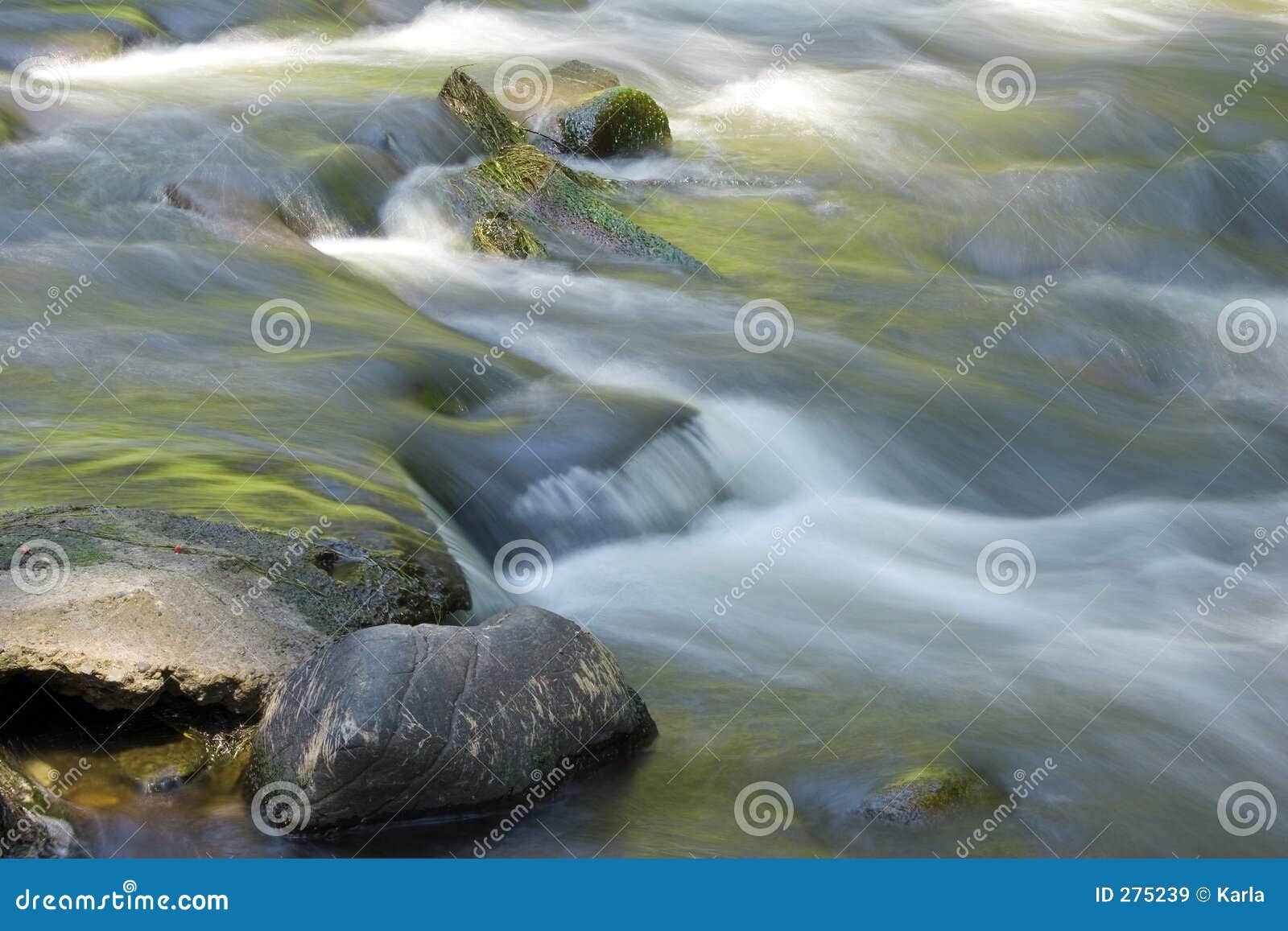 Water flowing over rocks stock image. Image of waves, moss - 275239