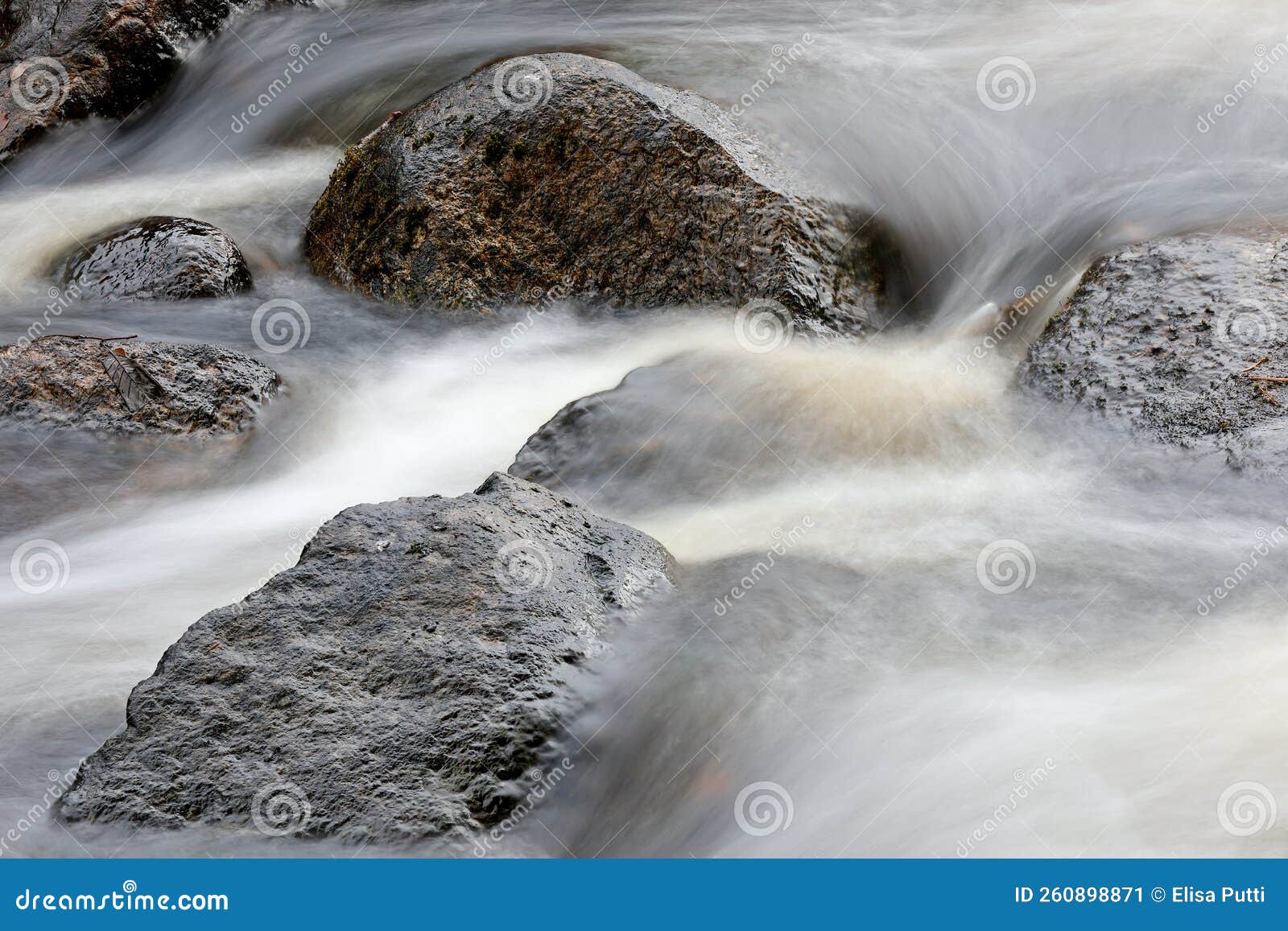 Water Flowing Over Rocks in Rapids Stock Image - Image of dark, motion ...