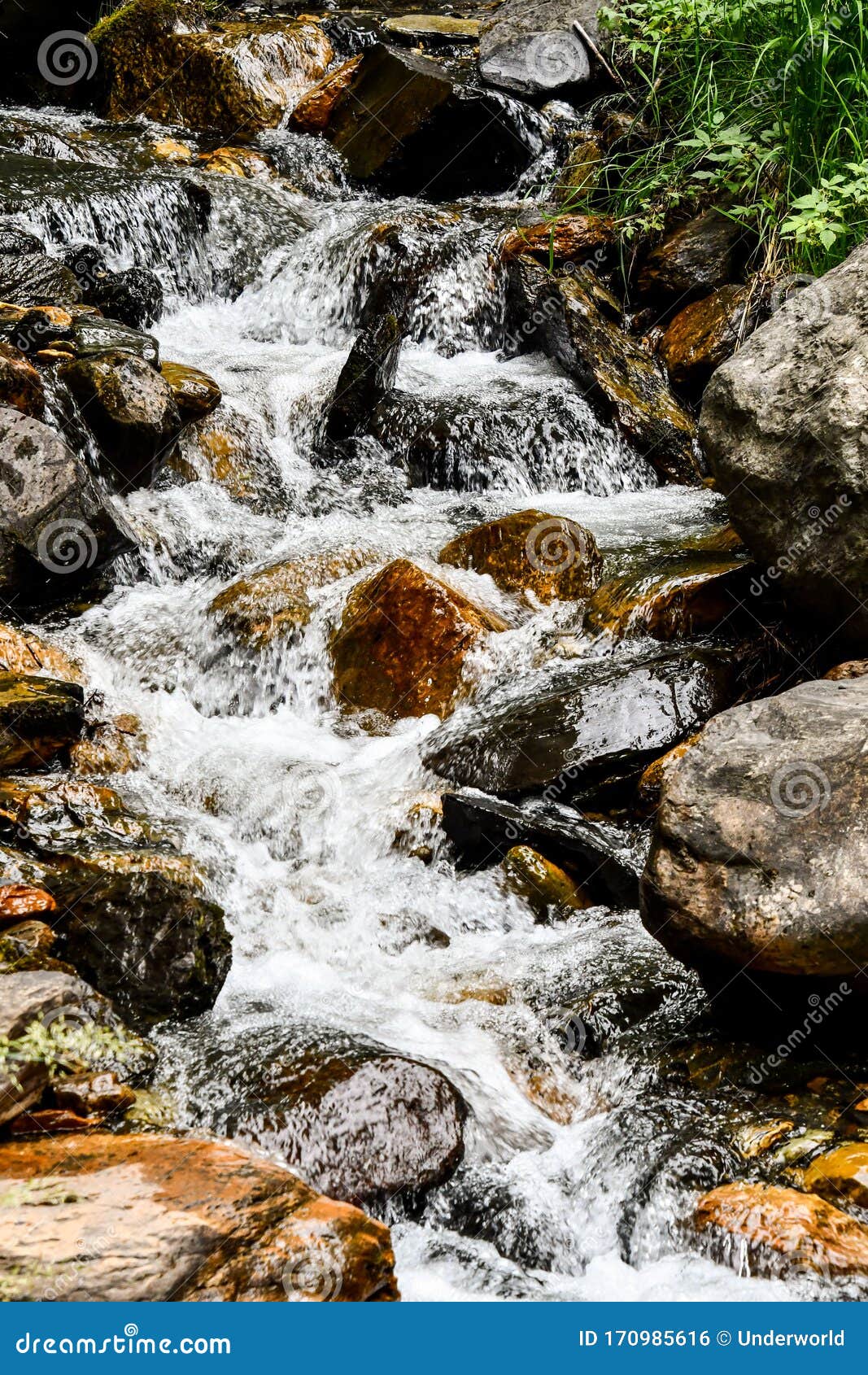 Water Flowing Over Rocks, Photo As a Background Stock Photo - Image of ...