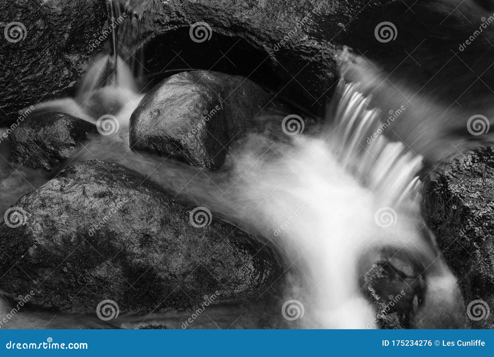 Water flowing over rocks stock photo. Image of cascade - 175234276