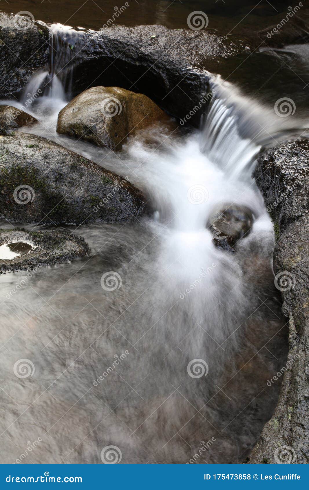 Water flowing over rocks stock photo. Image of outdoor - 175473858