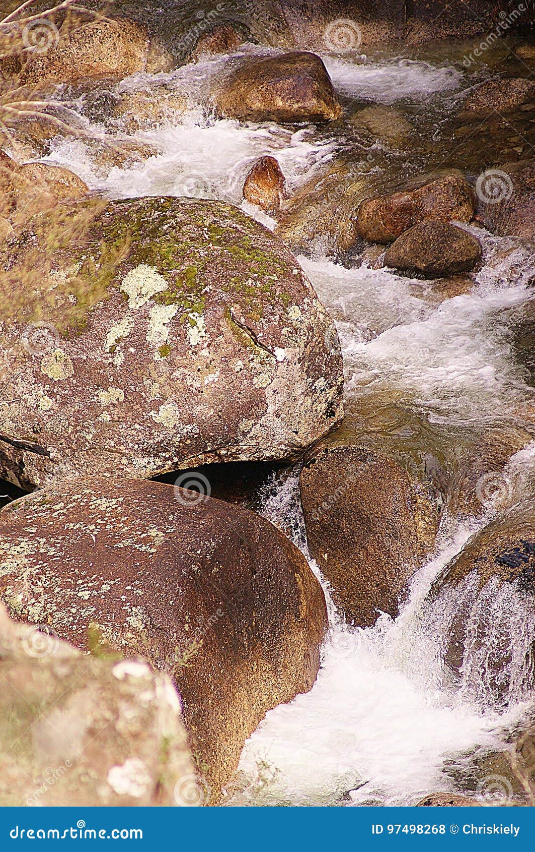 Water Flowing Over Rocks stock photo. Image of phenomenon - 97498268