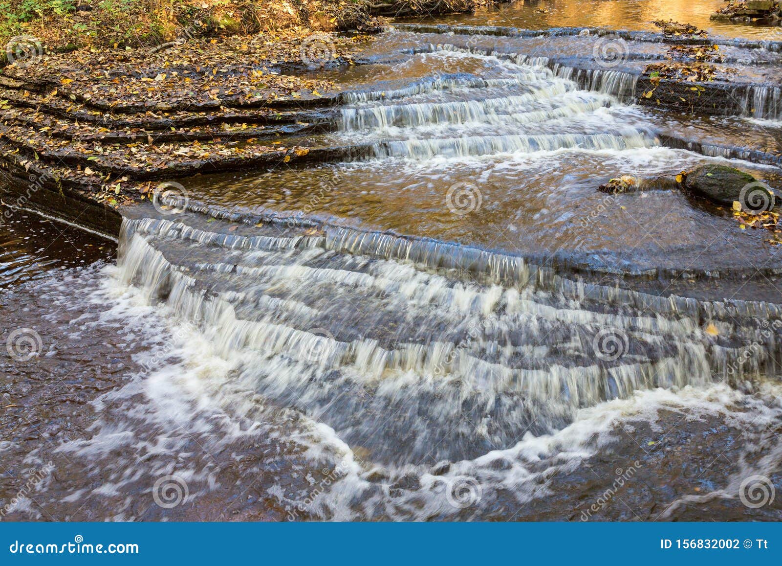 Water Flowing Over the Shale Rock in the River Stock Photo - Image of ...