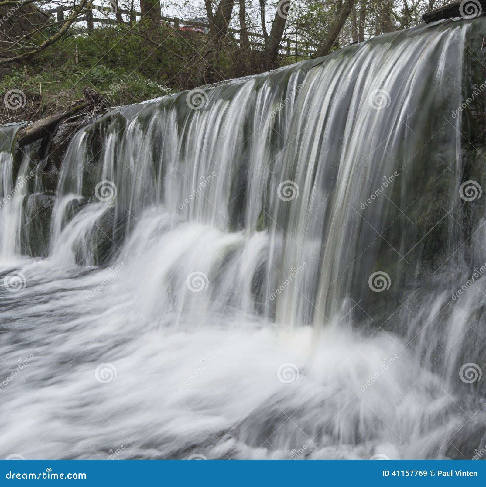 Water Flowing Over a Small Waterfall Stock Image - Image of stream ...