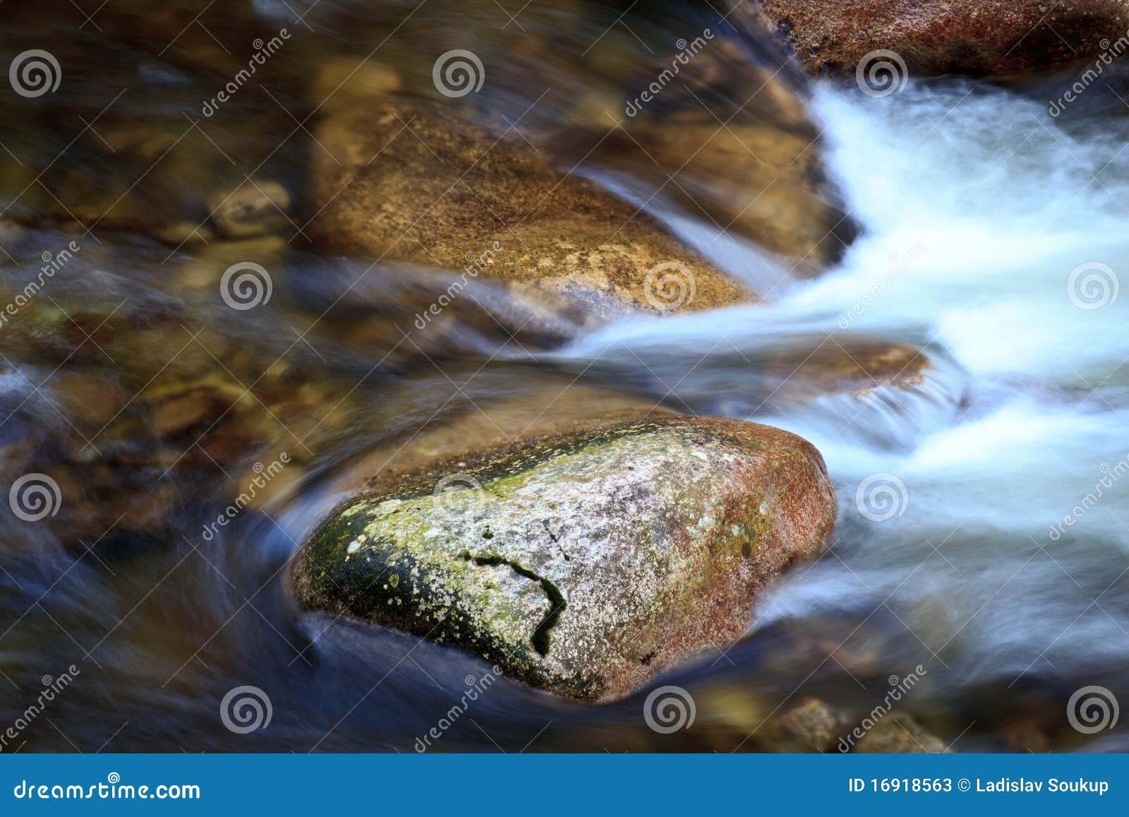 Water flowing over stones stock image. Image of turbulent - 16918563