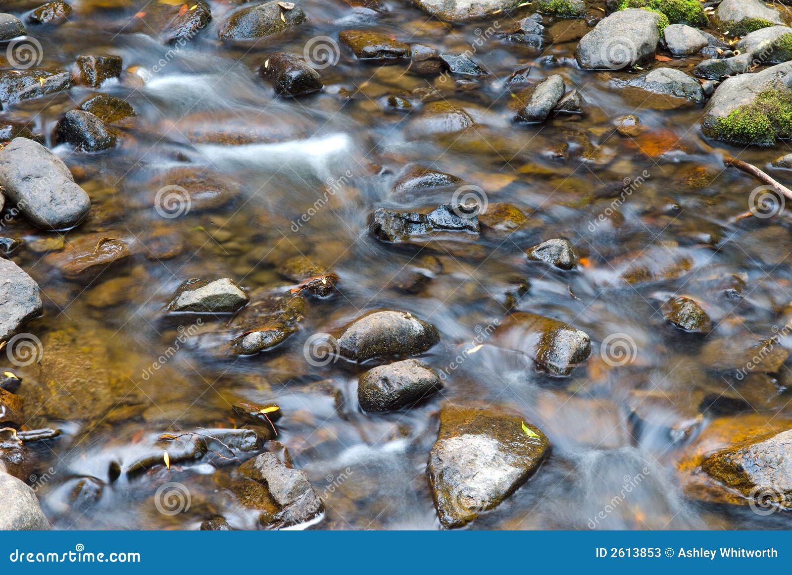 Water Flowing over Stones stock image. Image of background - 2613853