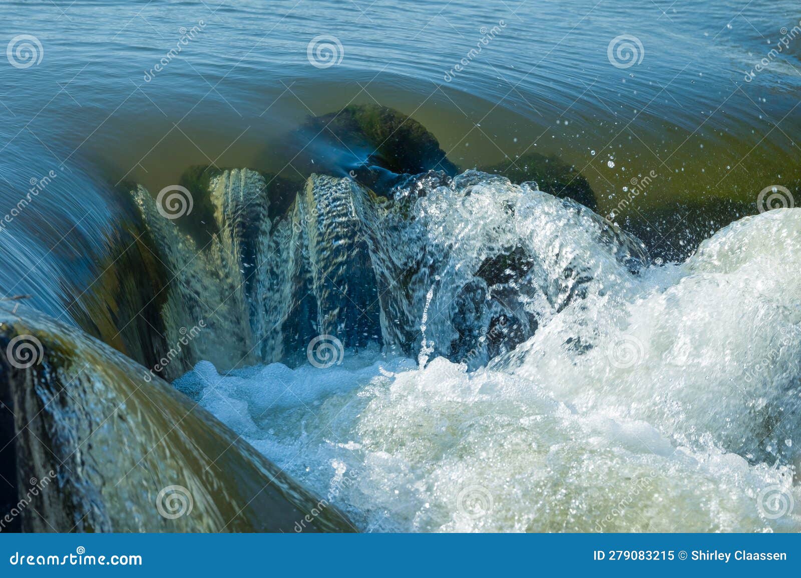 Water Flowing Over Submerged Rocks Stock Image - Image of transitions ...