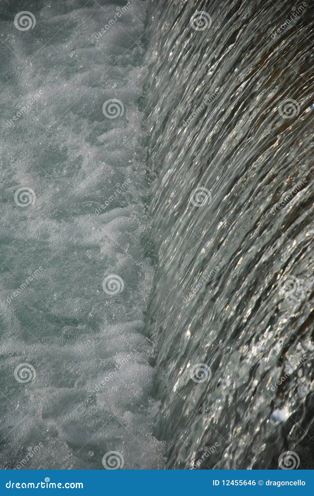 Water Flowing Over Water Break Stock Photo - Image of heavy, river ...