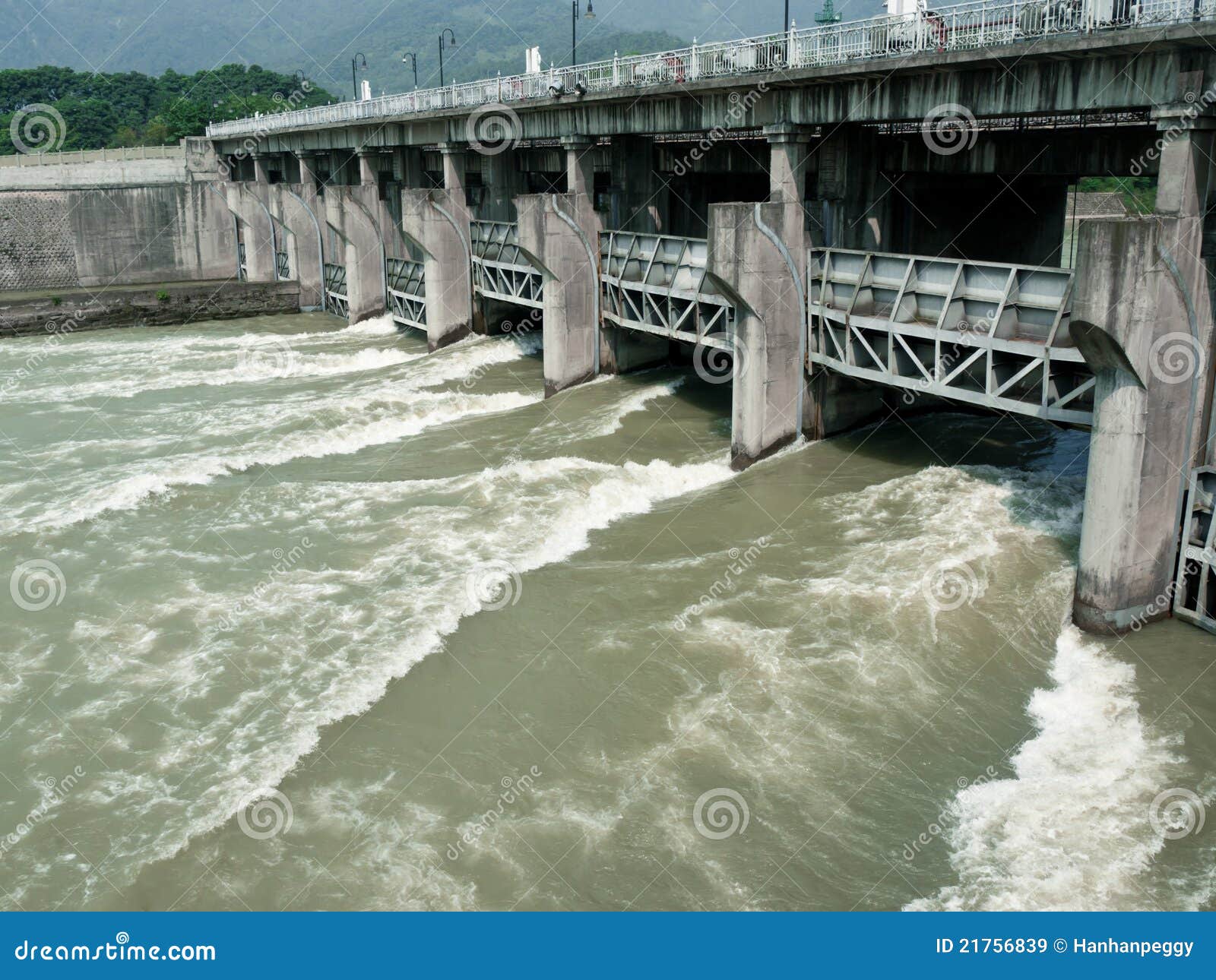 Water Flowing through the Overflow Stock Image - Image of environmental ...