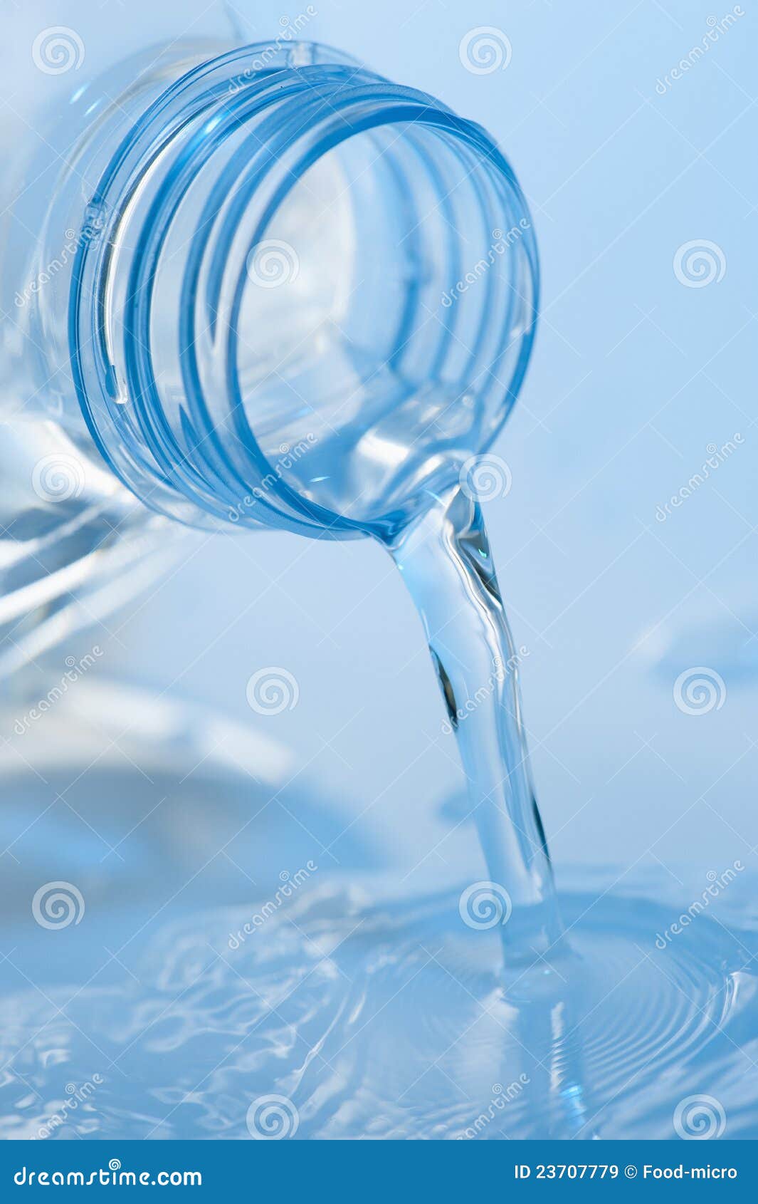 Water Flowing from a Pastic Bottle Stock Image - Image of drink, color ...