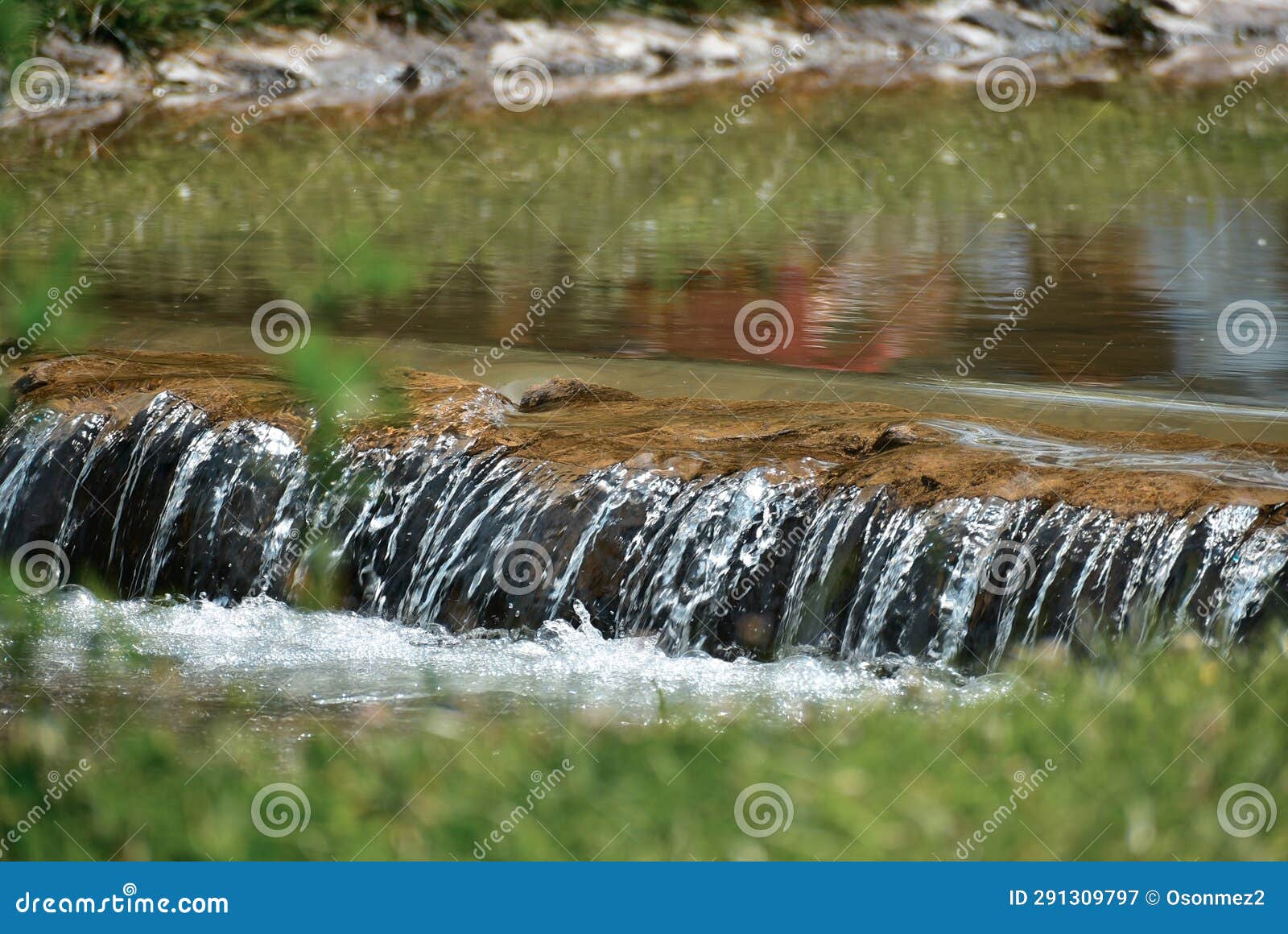 Water Flowing from a River in Nature Stock Image - Image of landscape ...