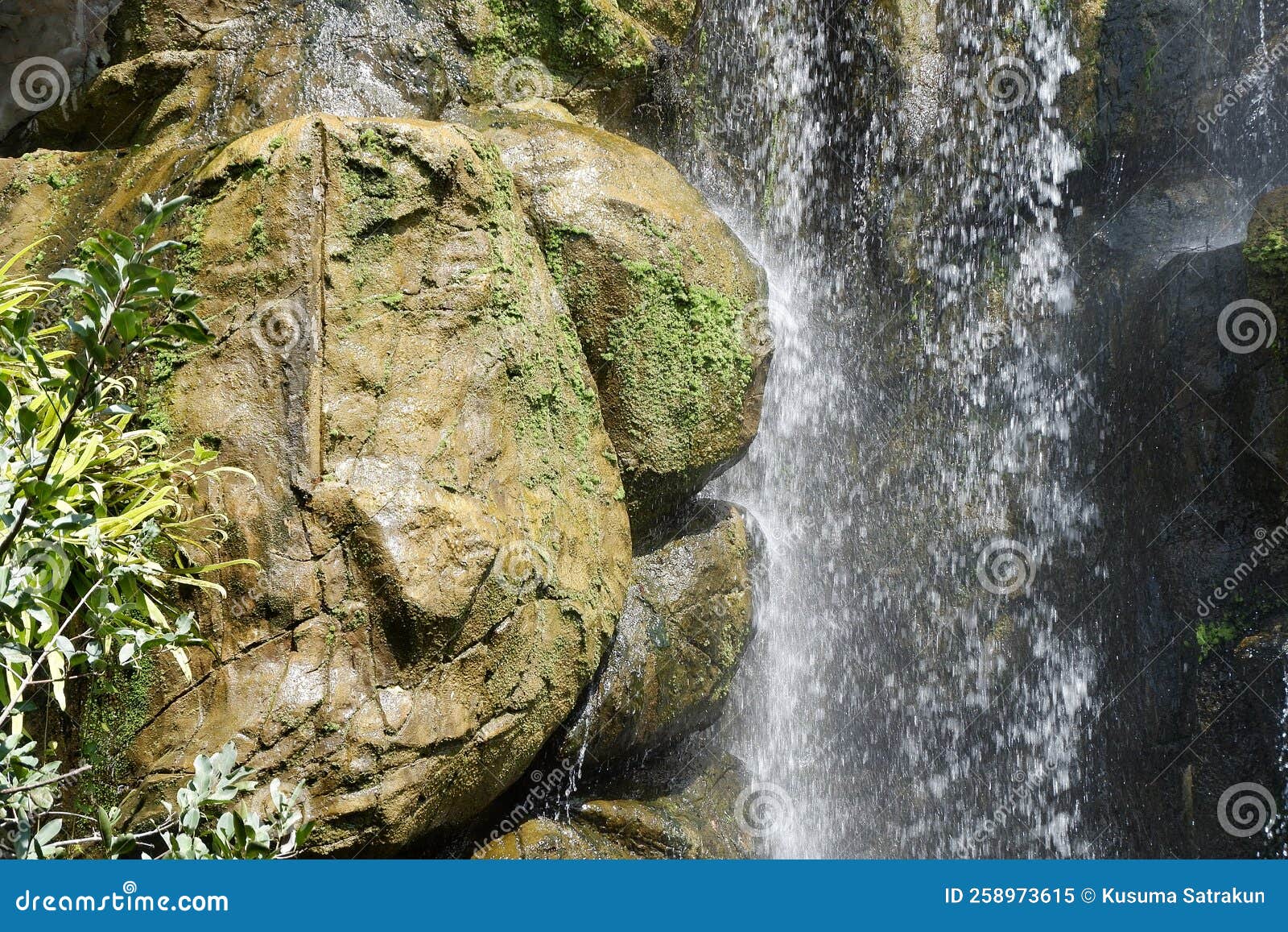 Water flowing through rock stock image. Image of ravine - 258973615