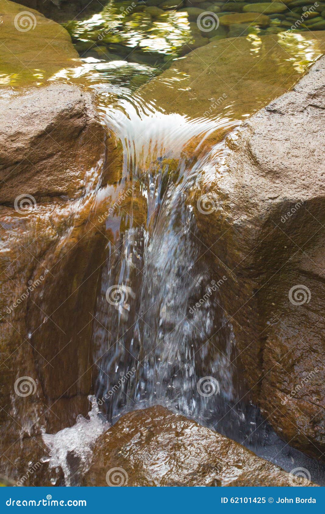 Water Flowing between Rocks Stock Image - Image of river, outdoors ...