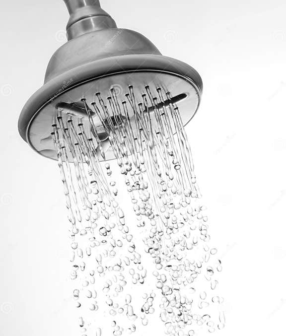 Water Flowing in the Shower Stock Photo - Image of household, cold ...