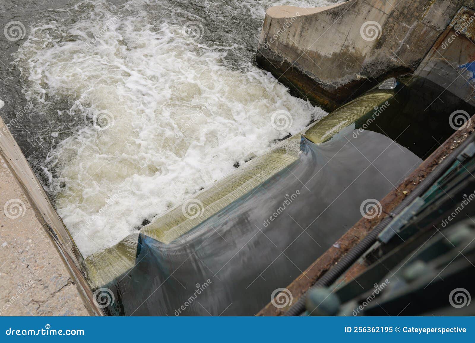 Water Flowing through a Sluice on a River Stock Image - Image of ...