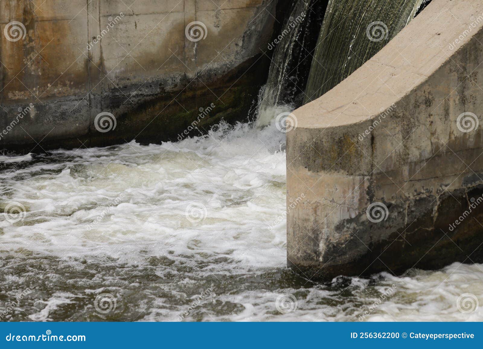 Water Flowing through a Sluice on a River Stock Photo - Image of ...