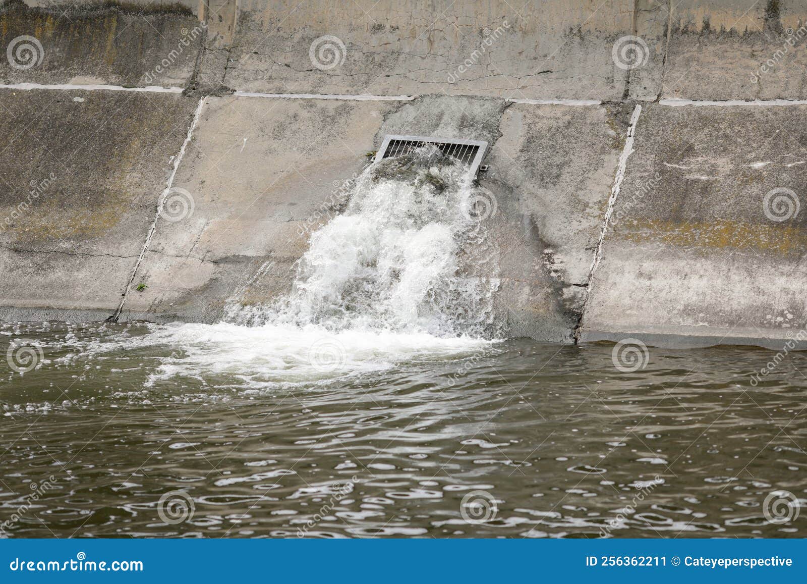 Water Flowing through a Sluice on a River Stock Image - Image of ...