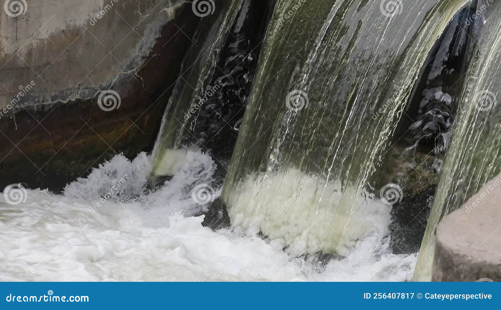 Water Flowing through a Sluice on a River Stock Video - Video of ...