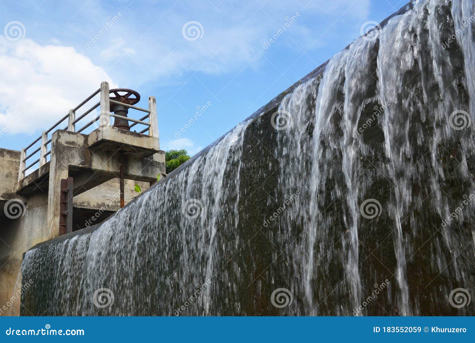 Water flowing from dam stock image. Image of drop, overflow - 183552059