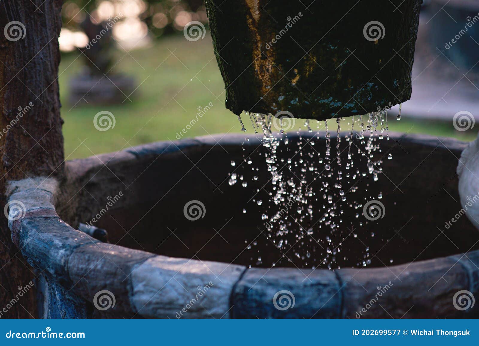 Water Flowing from the Spring Fell Stock Image - Image of metal, nature ...