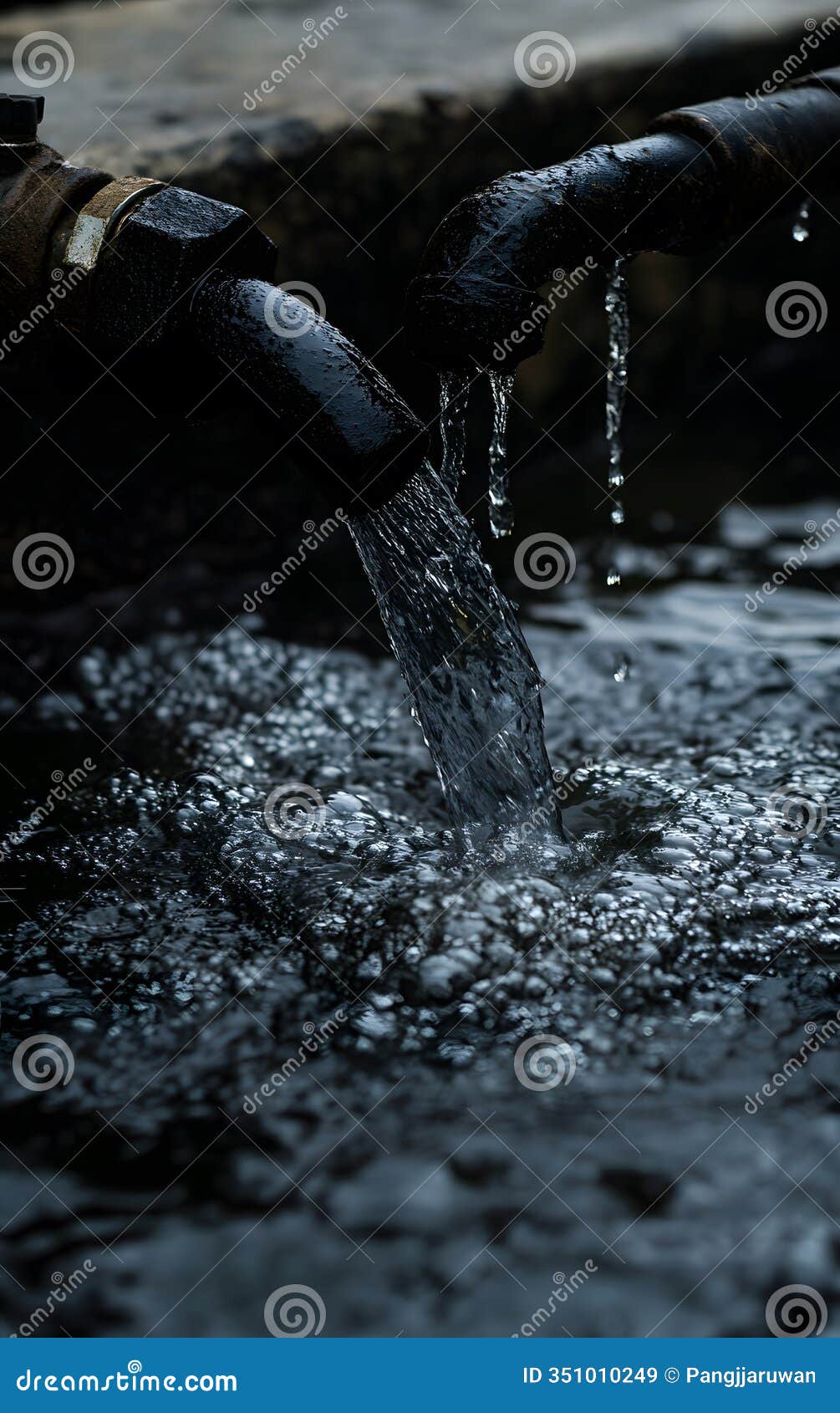 Water Flowing from a Tap Turning into Polluted Sludge, Visualizing the ...