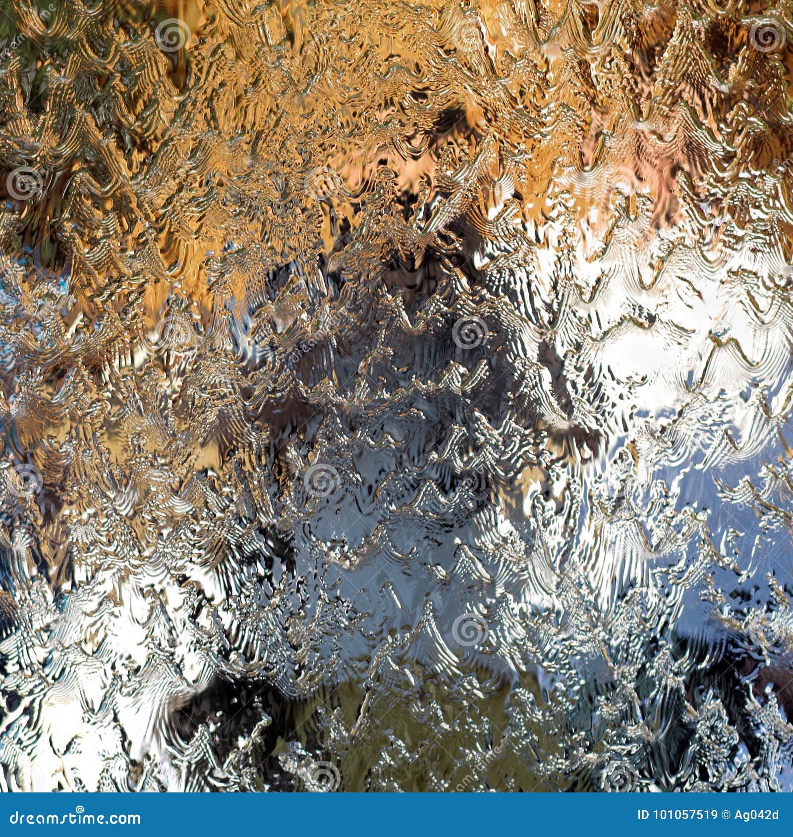 Water Flows Along the Wall of the Mirror, Horizontal Abstract Texture ...