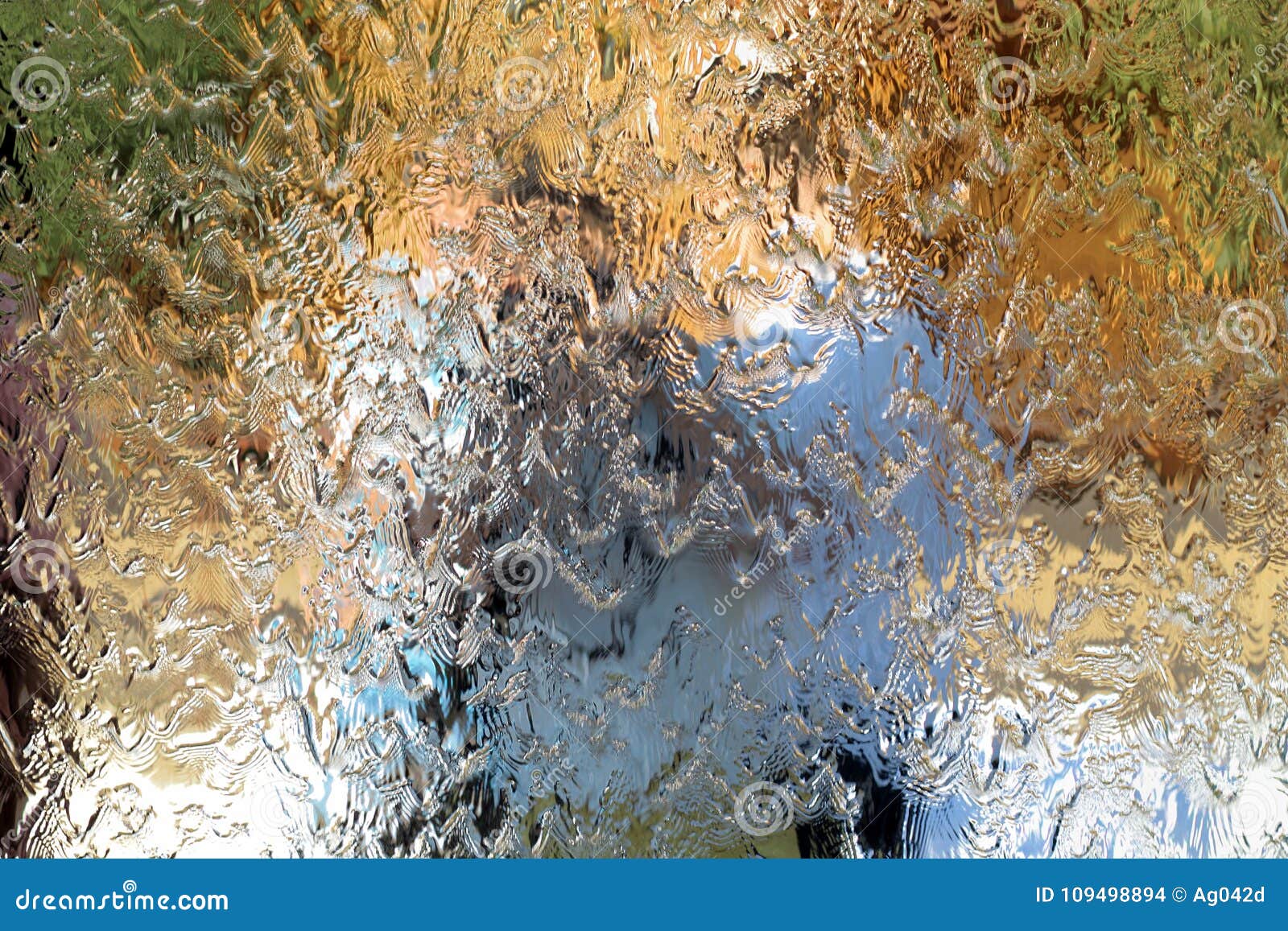 Water Flows Along the Wall of the Mirror, Horizontal Abstract Texture ...